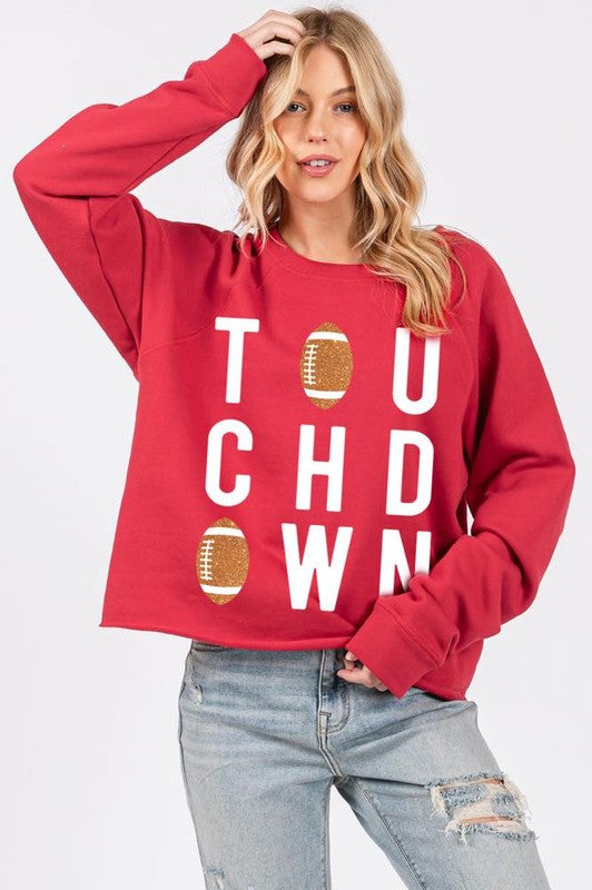 Game Day Sweatshirt (Red) – POSH STYLE